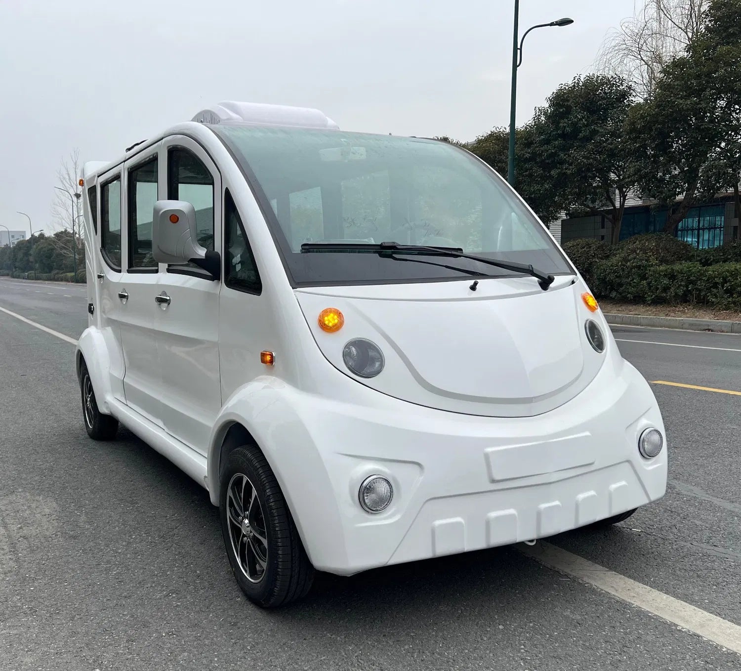 6–8 Seater Enclosed Electric Golf Cart with Air Conditioning and Power